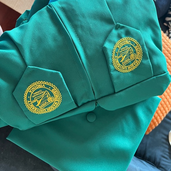 Other | Gmu Masters Graduation Cap Gown And Blue Hood | Poshmark